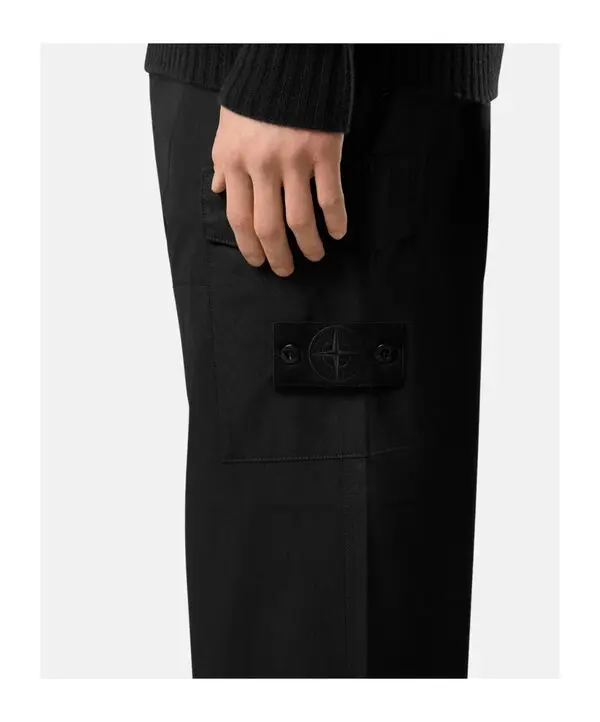 Stone Island Stretch Cargo Pants - Black