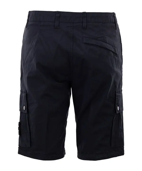 Stone Island Logo Patch Cargo Shorts - Blue