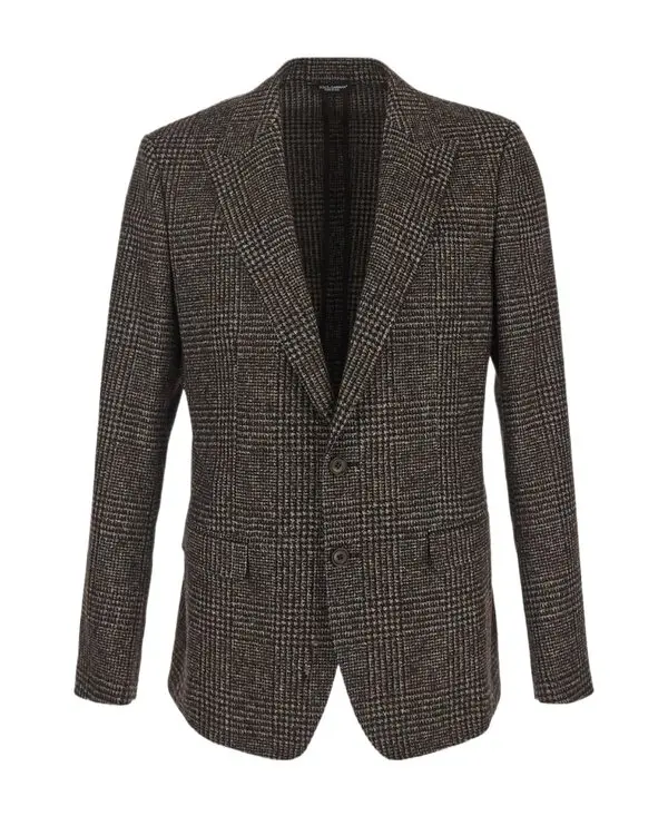 Dolce & Gabbana Dolce Gabbana Prince Of Wales Checked Blazer - Black