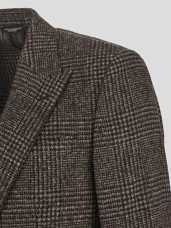 Dolce & Gabbana Dolce Gabbana Prince Of Wales Checked Blazer - Black