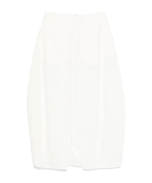 TOTEME Parachute Front Slit Skirt - White