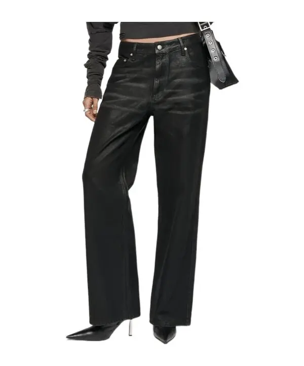 MISBHV Austin Coated Wide-leg Jeans