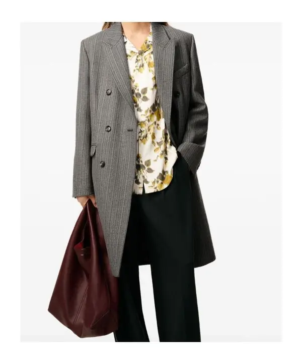AMI Paris Double-breasted Coat - Gray
