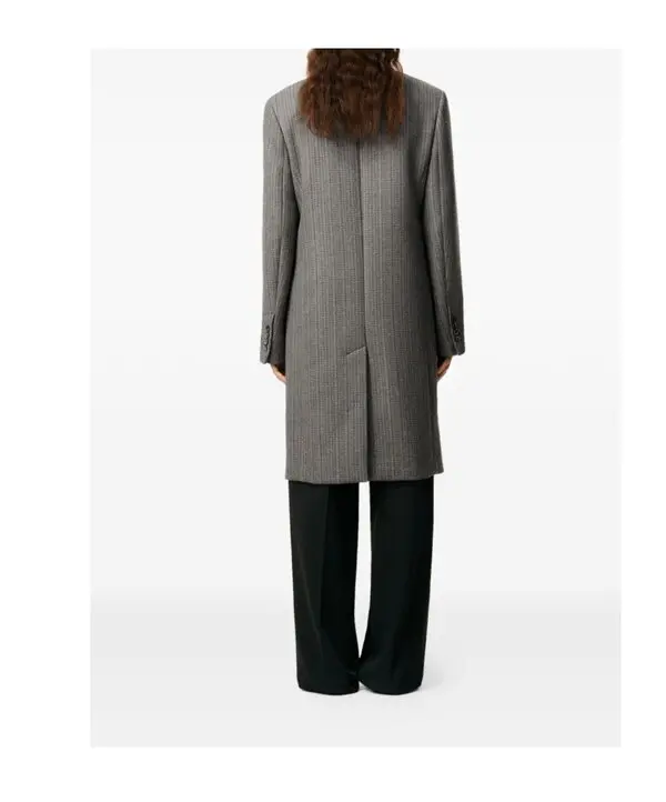 AMI Paris Double-breasted Coat - Gray