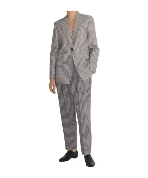 Partow Jacket - Light Grey Stripe