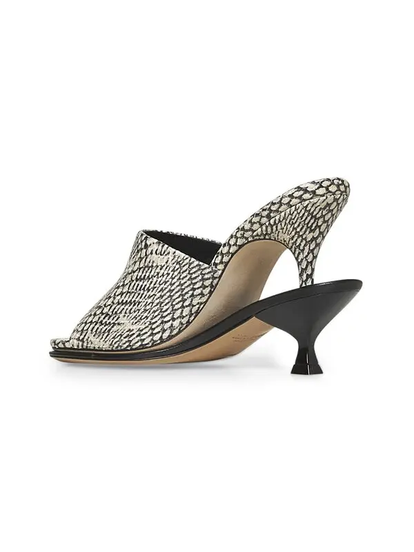 Jacquemus Printed Les Doubles Hi Mules - Black