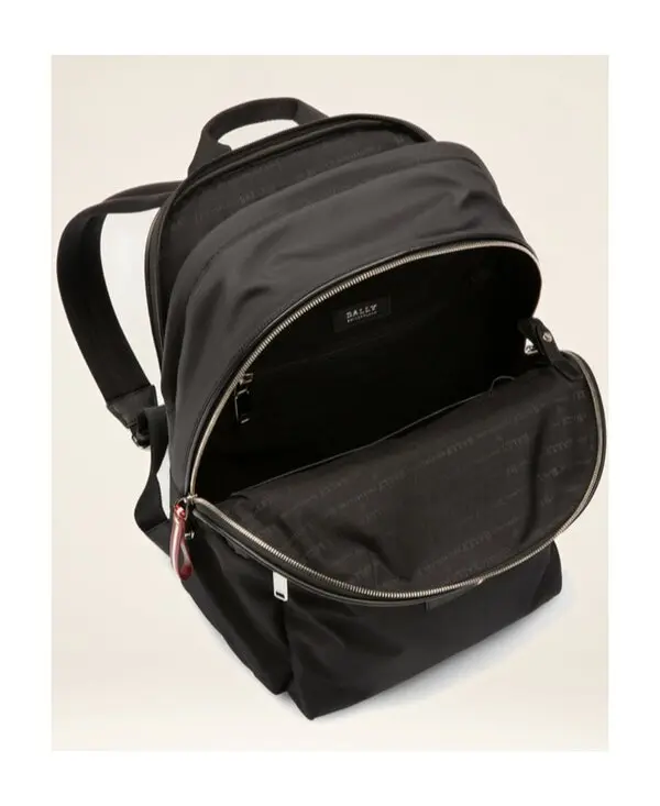 Bally Zippered Backpack With Top Handle And Adjustable Shoulder Strap