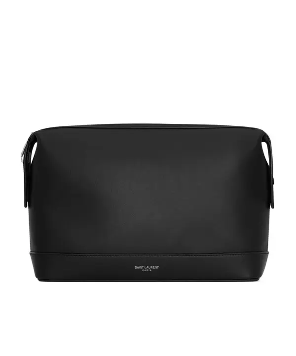 Saint Laurent Small Pouch In Leather - Black