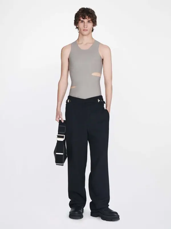 DION LEE Cinched Ripped-detail Tank Top