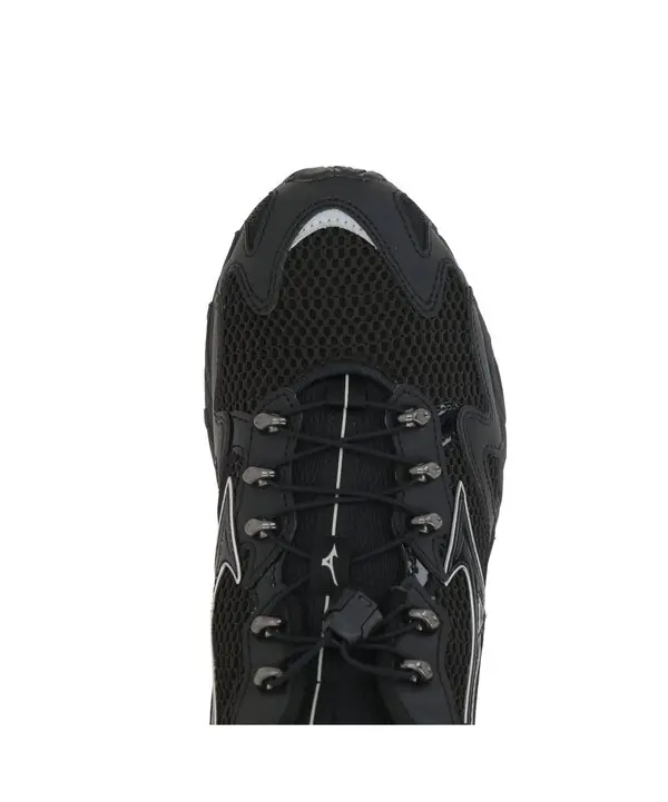 Mizuno Round Toe Sneakers With Logo Detailing - Black
