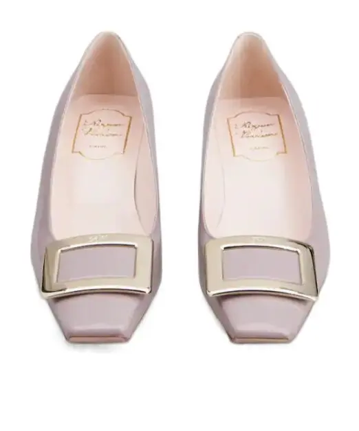 ROGER VIVIER Belle Vivier Pumps With Metal Buckle - Purple