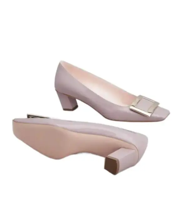 ROGER VIVIER Belle Vivier Pumps With Metal Buckle - Purple