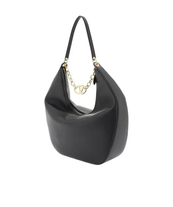 Valentino Garavani Vlogo Moon Zip-up Maxi Shoulder Bag - Black