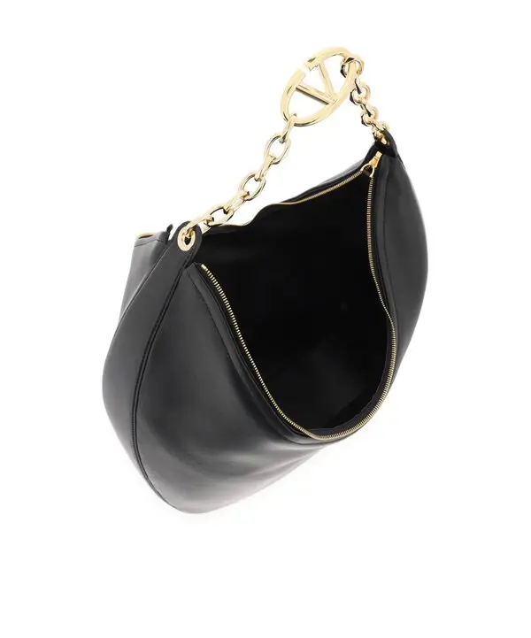 Valentino Garavani Vlogo Moon Zip-up Maxi Shoulder Bag - Black