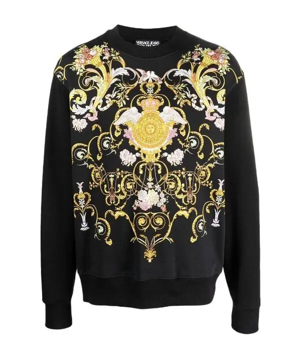 Versace Barocco Print Cotton Sweatshirt