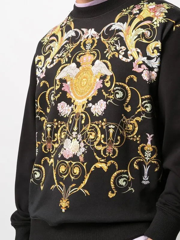 Versace Barocco Print Cotton Sweatshirt