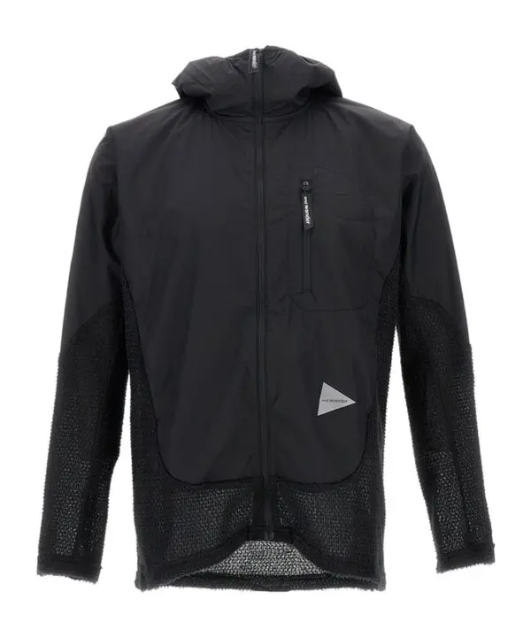 AND WANDER Alpha Direct Full Zip Hoodie - Black