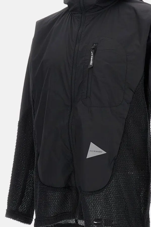 AND WANDER Alpha Direct Full Zip Hoodie - Black
