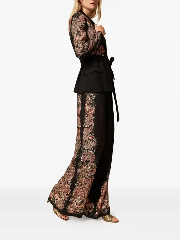 TWINSET Paisley-print Wide-leg Trousers