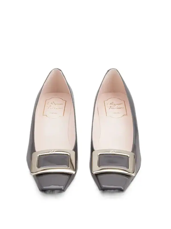 ROGER VIVIER Belle Vivier Buckle Pumps - Grey