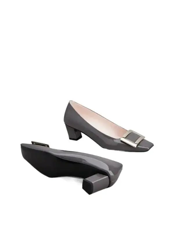 ROGER VIVIER Belle Vivier Buckle Pumps - Grey