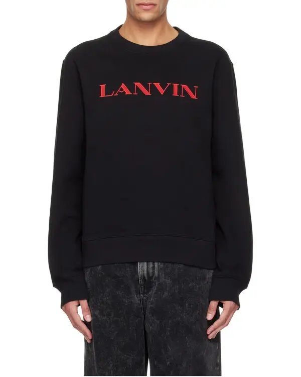 LANVIN Logo Embroidered Crewneck Sweatshirt