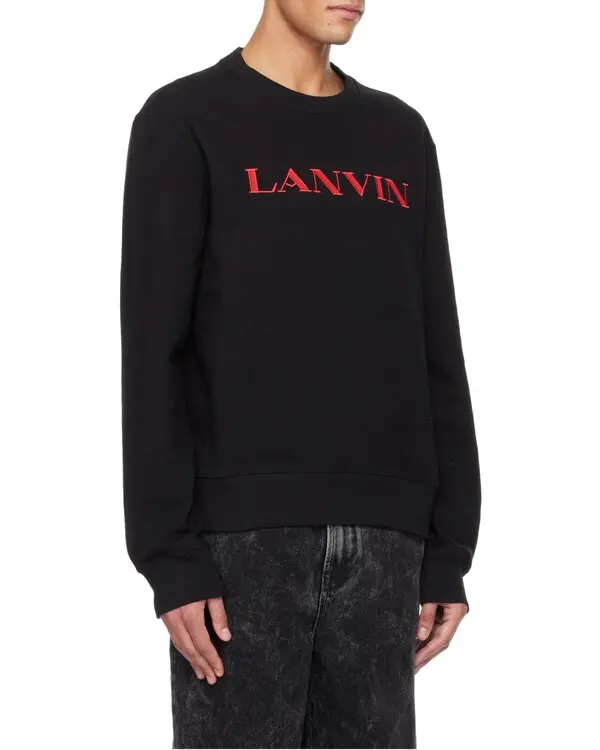 LANVIN Logo Embroidered Crewneck Sweatshirt