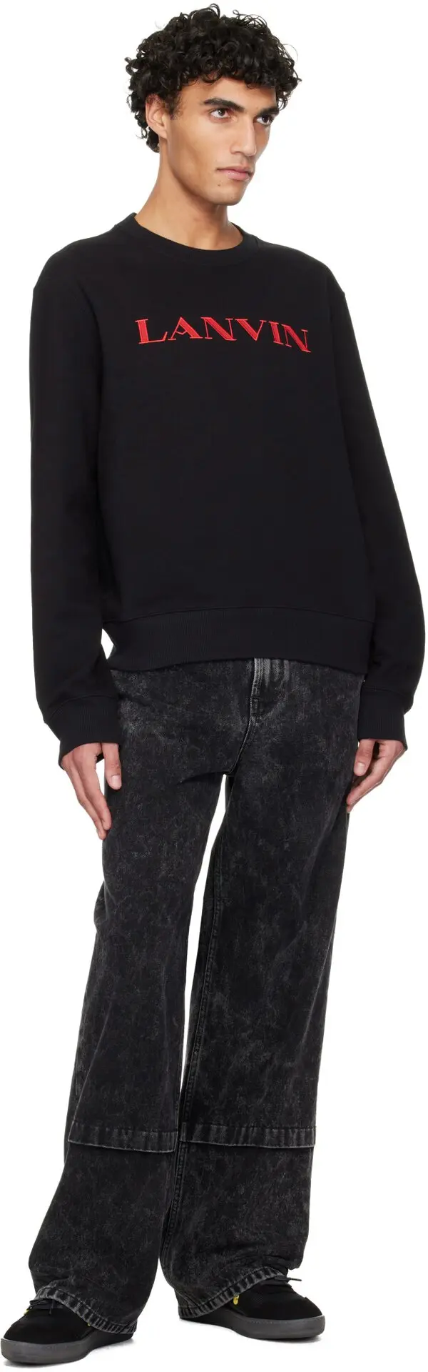LANVIN Logo Embroidered Crewneck Sweatshirt