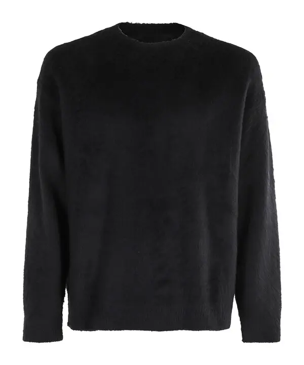 ROBERTO COLLINA Crew Neck Long Sleeve Sweater - Black