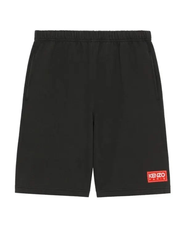 Kenzo Logo Patch Mid-rise Fleece Shorts