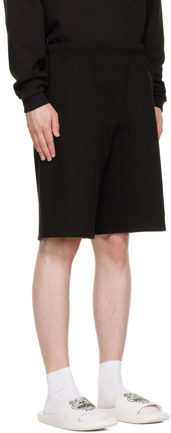 Kenzo Logo Patch Mid-rise Fleece Shorts