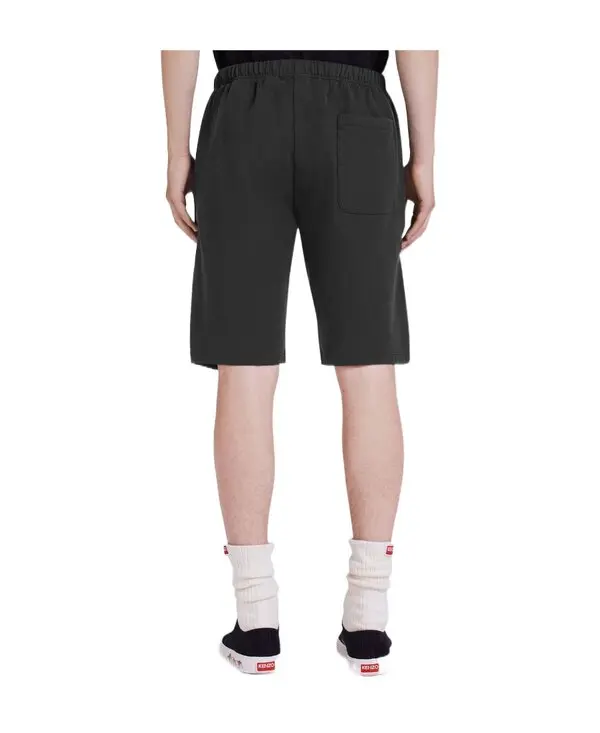 Kenzo Logo Patch Mid-rise Fleece Shorts