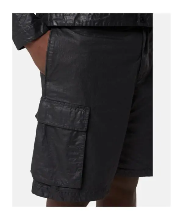 Stone Island Wide Leg Cargo Shorts - Black