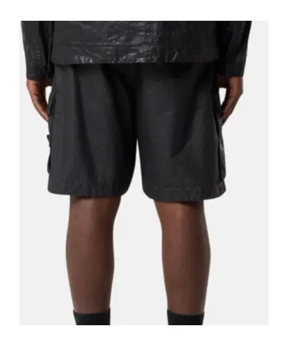 Stone Island Wide Leg Cargo Shorts - Black