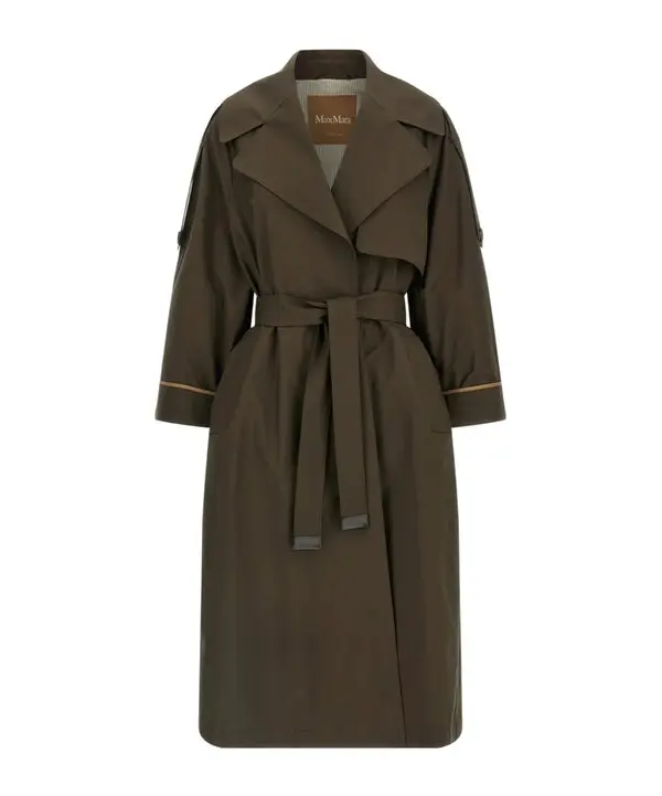 Max Mara Belted Trench Coat - Verde