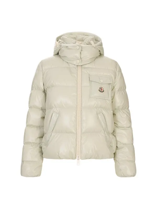 Moncler Andro Hooded Short Down Jacket - Light Green