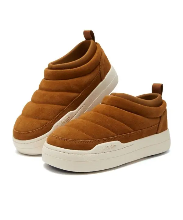 Moon Boot Park Logo Embossed Sneakers - Brown