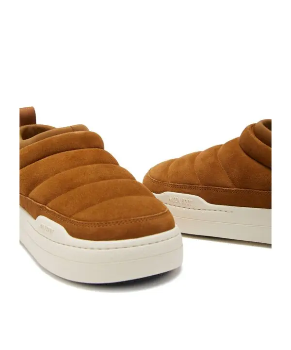 Moon Boot Park Logo Embossed Sneakers - Brown