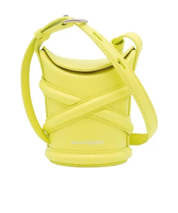 Alexander McQueen The Mini Curve Bucket Bag - Yellow