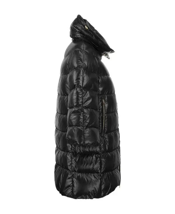 Herno Cleofe High Neck Crop-sleeved Coat