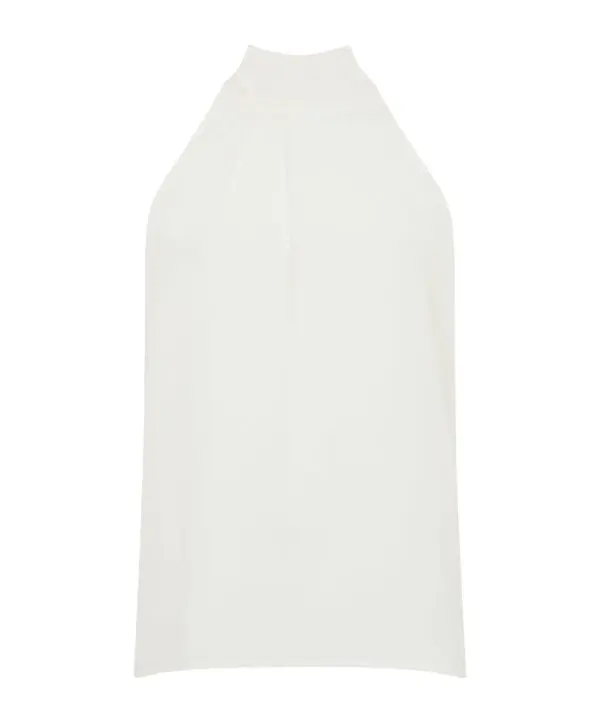 Max Mara Halter Neck Silk Top - White