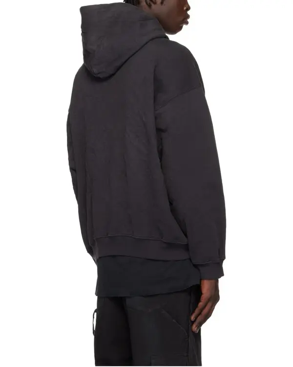 Balenciaga Medium Fit Hoodie With Sports Icon Graphic - Black
