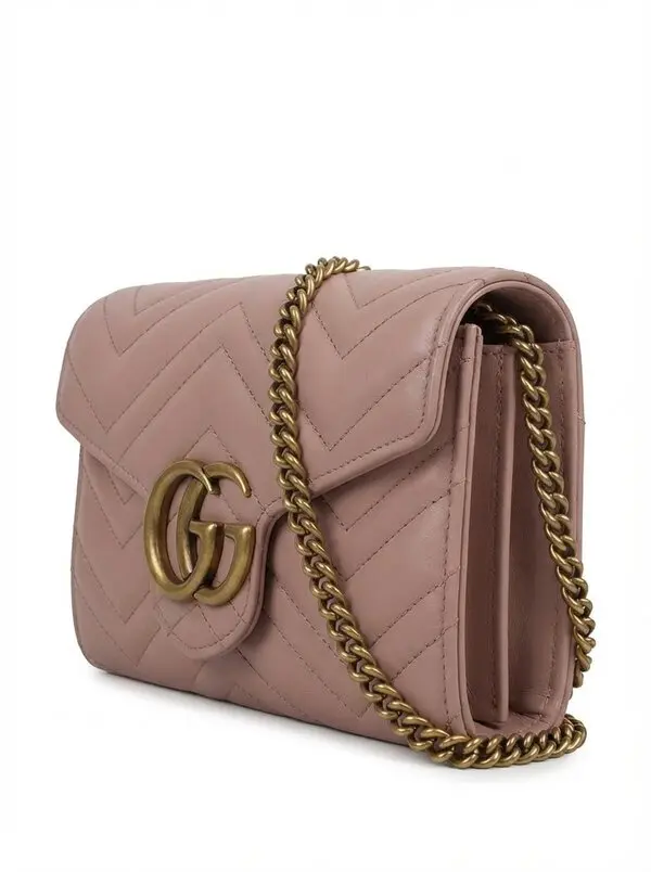 Gucci Gg Marmont Quilted Woc - Brown
