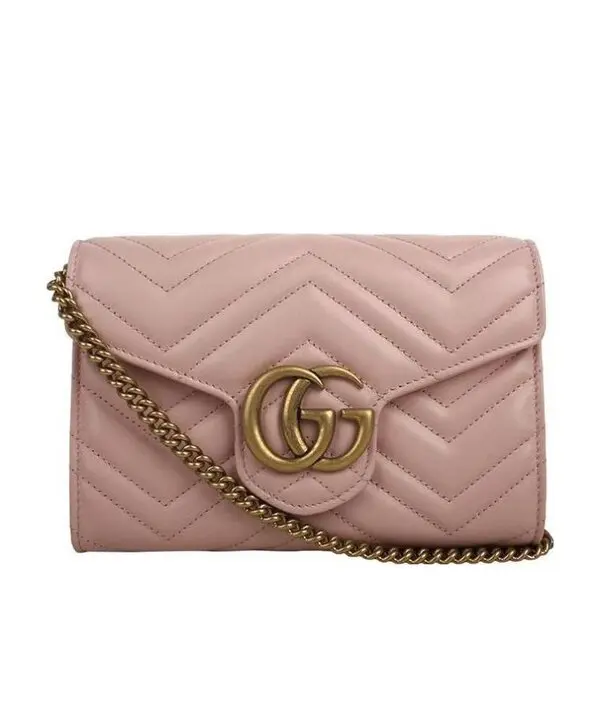 Gucci Gg Marmont Quilted Woc - Brown