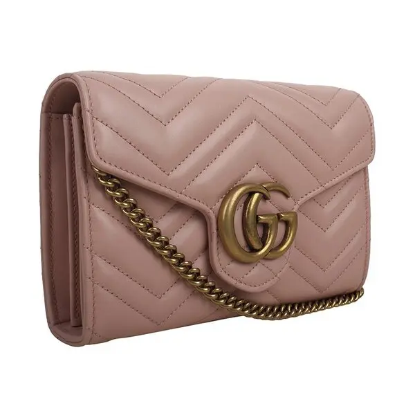 Gucci Gg Marmont Quilted Woc - Brown