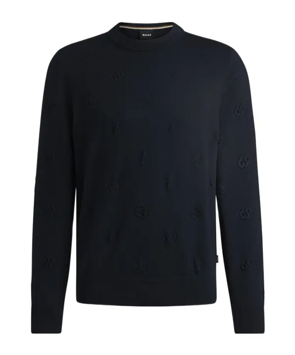 Hugo Boss Long-sleeved Sweater With Embossed Double B Logo