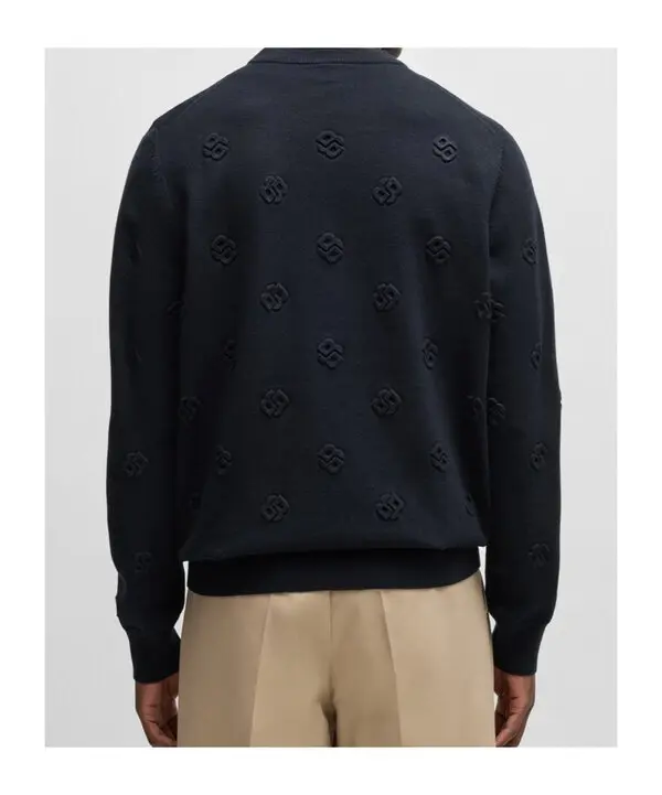 Hugo Boss Long-sleeved Sweater With Embossed Double B Logo