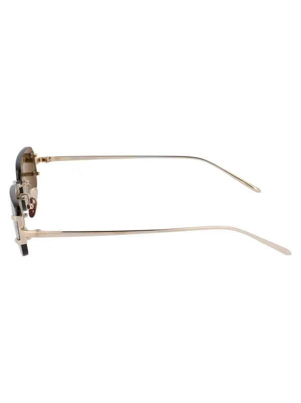 Linda Farrow Rimless Rectangle Sunglasses - Green