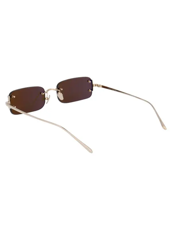 Linda Farrow Rimless Rectangle Sunglasses - Green