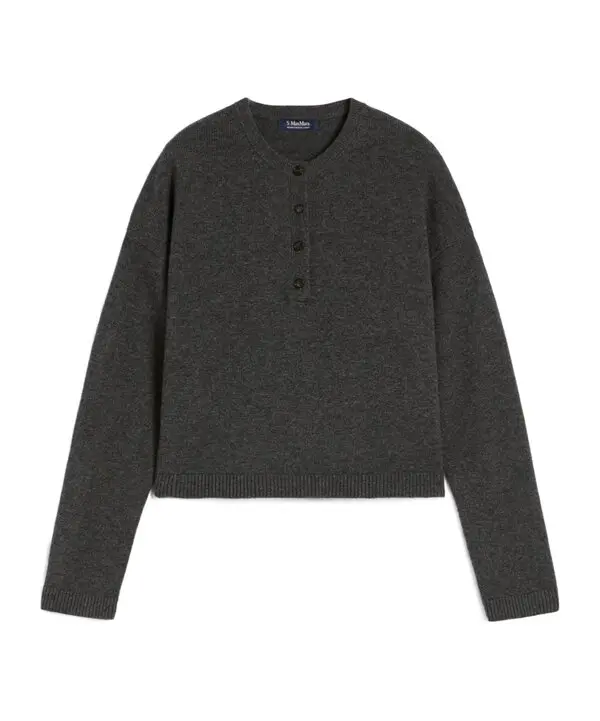 Max Mara London Crewneck Knitted Jumper - Medium Gray